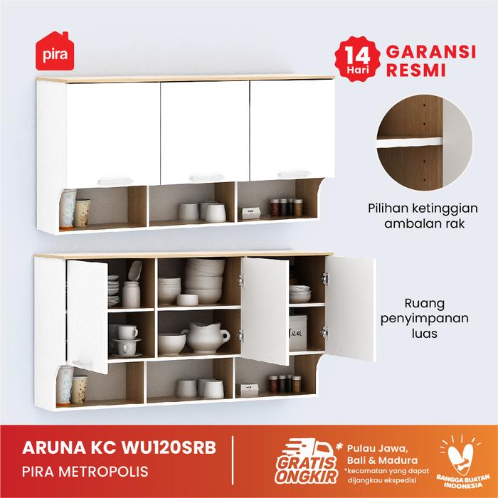 Promo PIRA METROPOLIS OX - ARUNA KC WU120SRB Rak Dapur / Rak Gantung ...