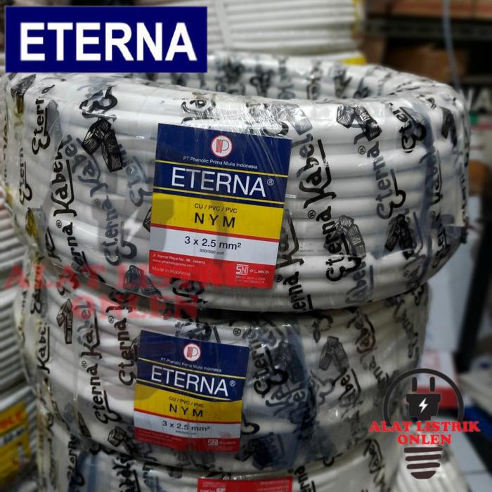 Jual KABEL LISTRIK NYM 3 X 2,5 MM ( 100 METER ) 3X2.5 3X2,5 2.5 ORI ETERNA - Kota Surabaya ...