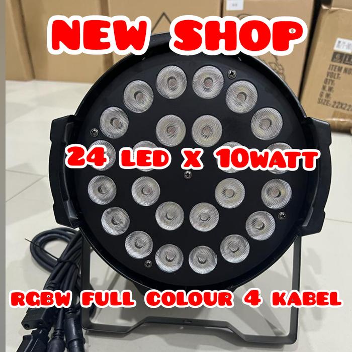 Jual lampu parled 24 led x 10watt amate rgbw full colour 4 kabel ...