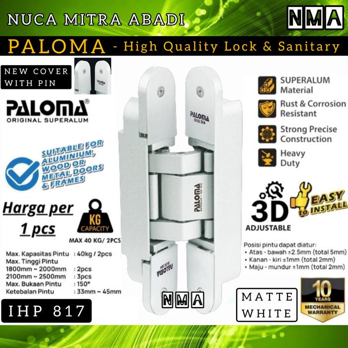 Jual ENGSEL CONCEALED INVISIBLE TANAM PINTU PALOMA DEKKSON CONC D40 IHP ...