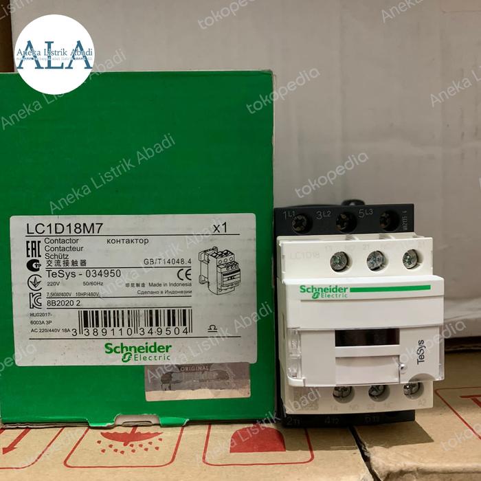 Jual KONTAKTOR SCHNEIDER LC1D18M7 220V LC1D18 ORIGINAL - Jakarta Pusat ...