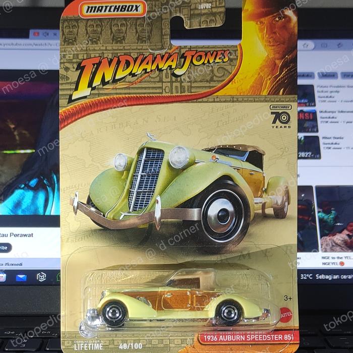 Jual Matchbox 1936 AUBURN SPEEDSTER 851 Kuning INDIANA JONES - Kota ...