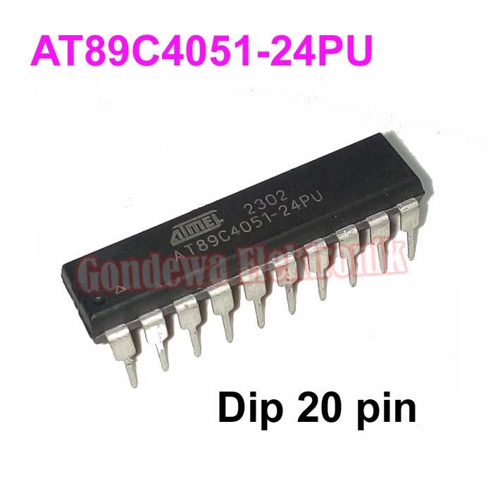 Jual AT89C4051 AT89C4051-24PU 8-bit Microcontroller with 4K Bytes Flash ...