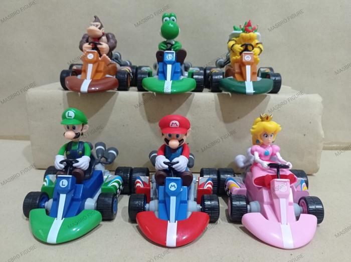 Jual MARIOKART Wii Pull - Back Racers Mario Luigi Princess Bowser set ...