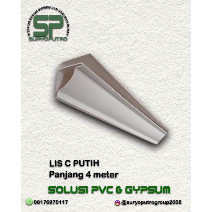 Jual Lis pvc plafond C PUTIH - Kota Bekasi - SURYO PUTRO GYPSUM | Tokopedia