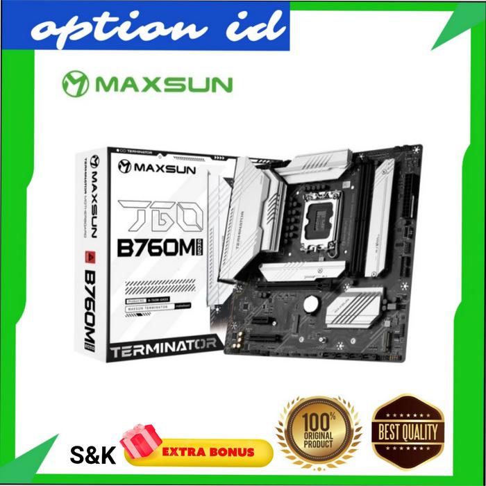 Jual MAXSUN TERMINATOR B760M GKD5 | B760 LGA 1700 DDR5 mATX - Motherboard - Jakarta Barat ...