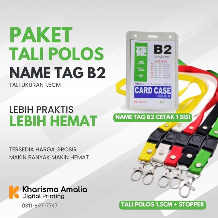 Jual PAKET TALI ID CARD NAME TAG PANITIA EVENT PLASTIK NAME TAG UKURAN B2 - Kota Bekasi ...