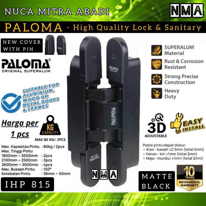 Jual ENGSEL CONCEALED INVISIBLE TANAM PINTU PALOMA DEKKSON CONC D80 IHP ...