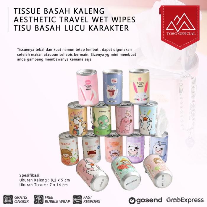 Jual Tisu Basah Kaleng Isi 30 Lembar Travel Wet Wipes Tisu Basah Tissue ...