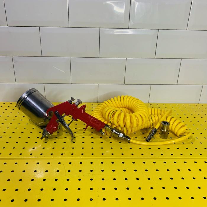 Jual Paket Spray Gun F75G Spet Cat Semprot Plus Selang Recoil Hose 6 ...