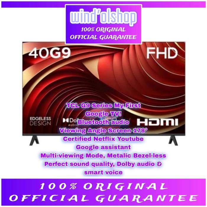 Jual TCL 40G9 Smart Android Google TV FHD 40 inch G9 FullHD,Netflix ...
