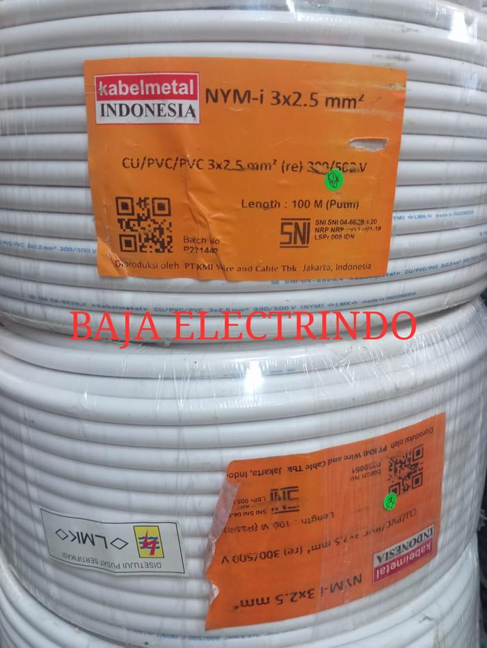 Jual Kabel Listrik NYM 3x2,5mm METAL @100m NYM 3x2.5mm KABELMETAL 3 x 2 ...