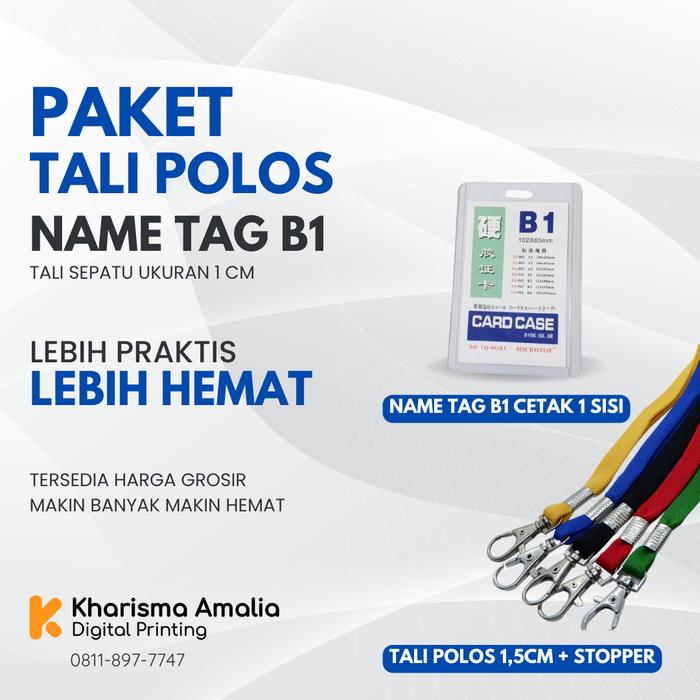 Jual PAKET TALI ID CARD NAME TAG PANITIA EVENT PLASTIK NAME TAG UKURAN ...