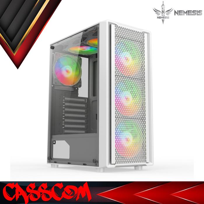 Jual Nyk Nemesis Arkais T55 Casing Pc Include 3 Fan - Gaming Case Atx ...