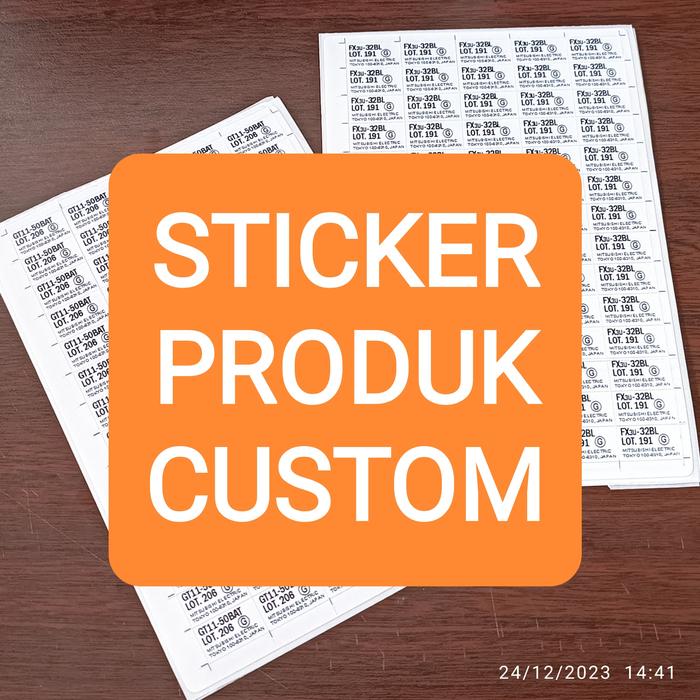 Jual Sticker Produk Model Type Varian Custom Ukuran Kecil - Jakarta ...