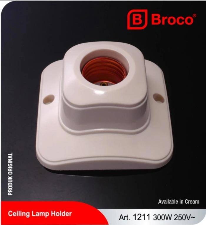 Jual DUDUKAN LAMPU / FITTING PLAFON OVAL BROCO 1211 - DUTRON - Kab ...