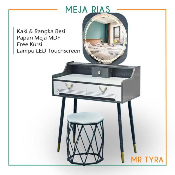 Jual MEJA RIAS TYRA MINIMALIS / MEJA MUA / MEJA KURSI RIAS AESTHETIC MURAH - Kota Balikpapan ...