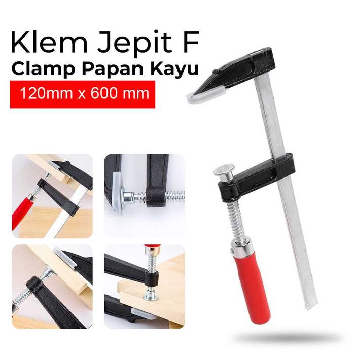 Promo Penjepit Kayu Papan F Clamp Papan Kayu Press Klem Wood Working ...
