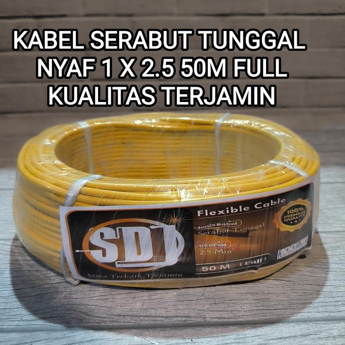 Jual Kabel NYAF 2,5mm Serabut 50Meter Kabel Tunggal Serabut - SDJ 2.5M ...