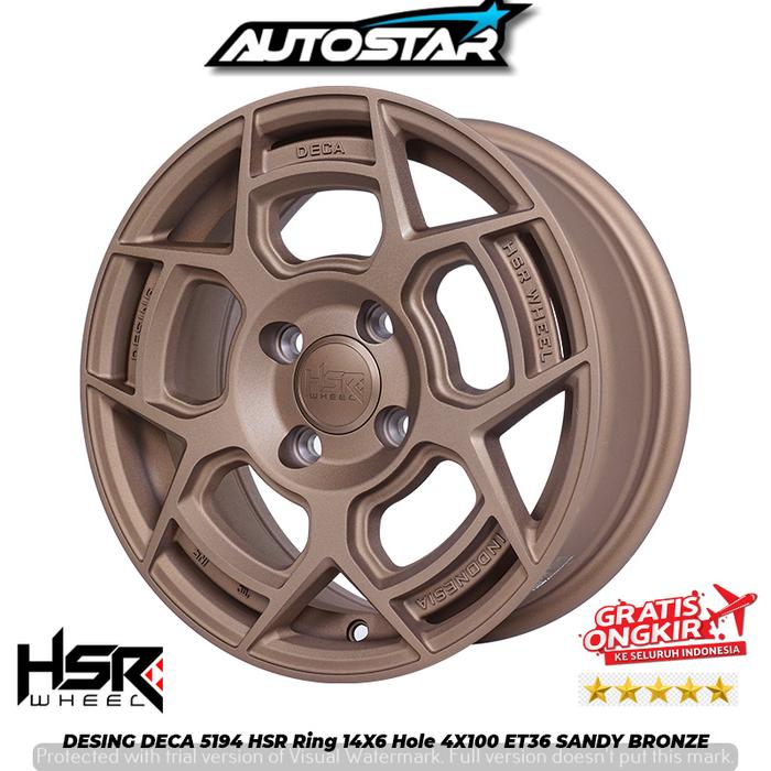 Jual VELG MOBIL MODEL TERBARU HSR DESING RING 14 PCD 4X100 SINGLE PCD ...