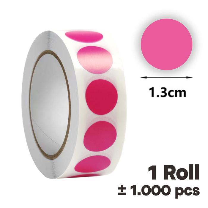 Jual Sticker Dot Marker Warna Bundar Polos diameter 1,3 cm / 1,9 cm - 1 ...