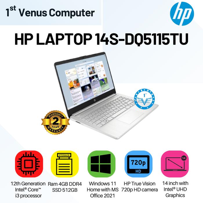 Jual Laptop HP 14s-DQ5115TU I3-1115G4 4Gb 512Gb 14" FHD IPS WIN11 OHS ...