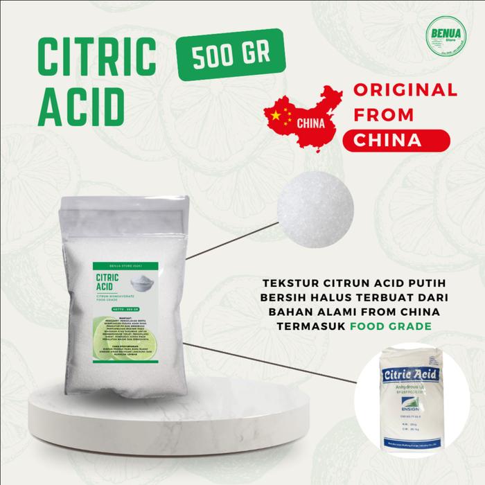 Jual Citric Acid Asam Sitrat Citrun Monohydrate Food Grade 500 gr ...