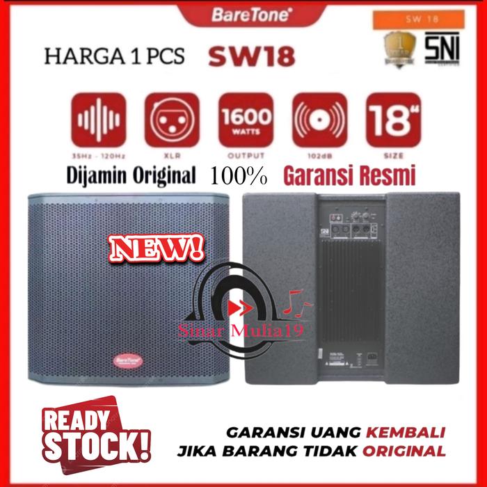 Jual Subwoofer Aktif BareTone SW18 "18 inch 1600 Watt Original Produk - Jakarta Barat - sinar ...