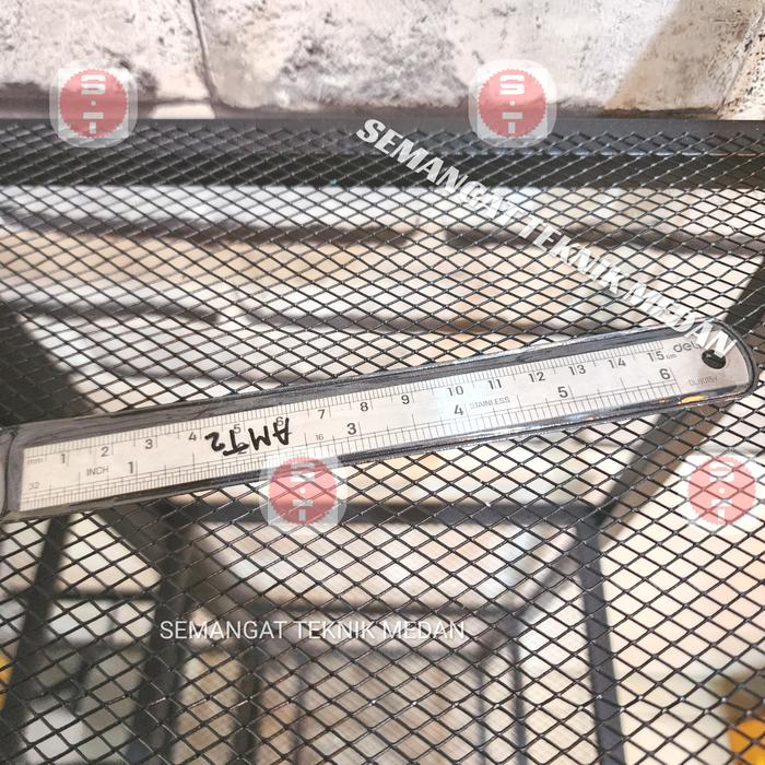 Jual PENGGARIS RULER MISTAR BESI BAJA STAINLESS 15CM 15 CM DELI DL8015Y ...