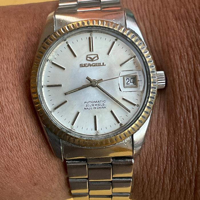 Jual JAM KUNO RRC CHINA : SEAGULL DATEJUST AUTOMATIC FULL ORIGINAL ...