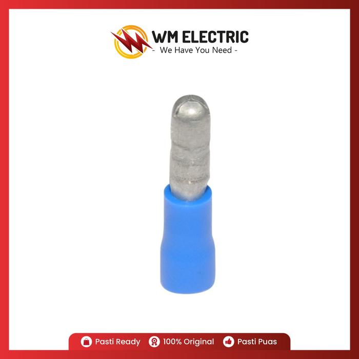 Promo Skun Male 2.5mm Bullet Peluru Bulat MPD2-156 Biru TSS @100pcs ...