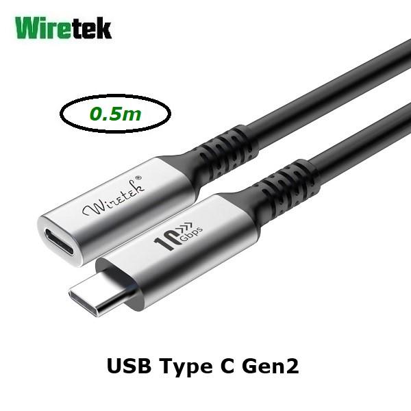 Jual USB Type C Extension Male to Female PD 100W 4K60Hz 10Gbps WIRETEK ...