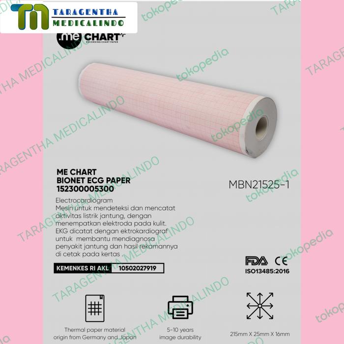 Jual kertas ekg 215mm x 25m / ECG PAPER Bionet Cardiocare 2000 3000 ...