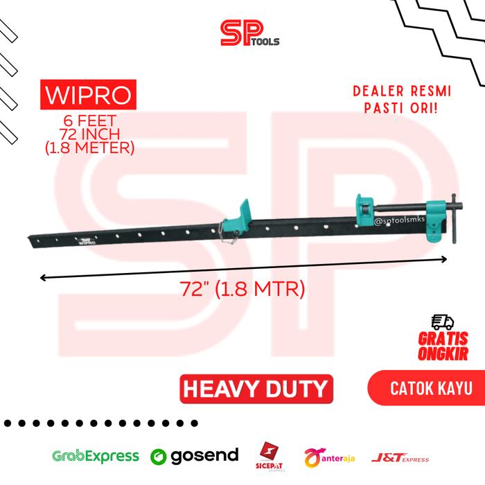 Jual CATOK JEPIT KLEM CLAMP CLAM KAYU LUBANG T 6 FEET / 72 INCH 180CM ...