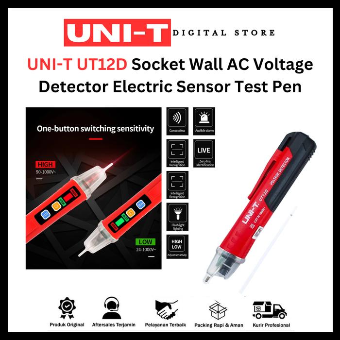 Jual UNI-T UT12D Socket Wall AC Voltage Detector Electric Sensor Test ...
