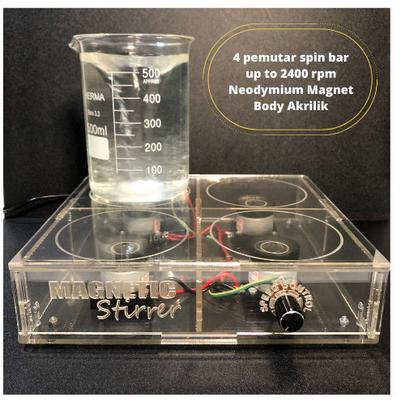 Jual Magnetic Stirrer Akrilik 4 Motor Pengaduk Pemutar Otomatis ...