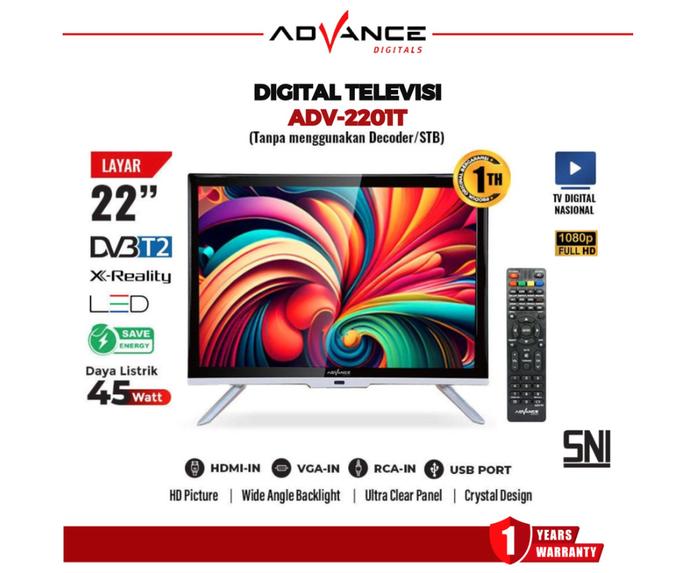 Jual ADVANCE LED TV 22 INCH ADV-2201T DIGITAL - Kab. Subang - Kovi ...