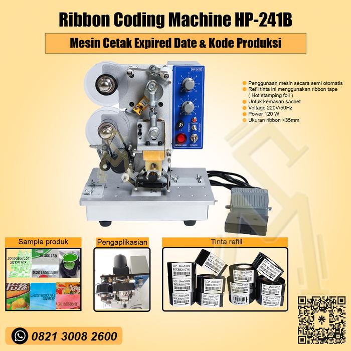 Jual Mesin Cetak Kadaluarsa Expired Date / Ribbon Coding machine hp-241b - Jakarta Barat ...