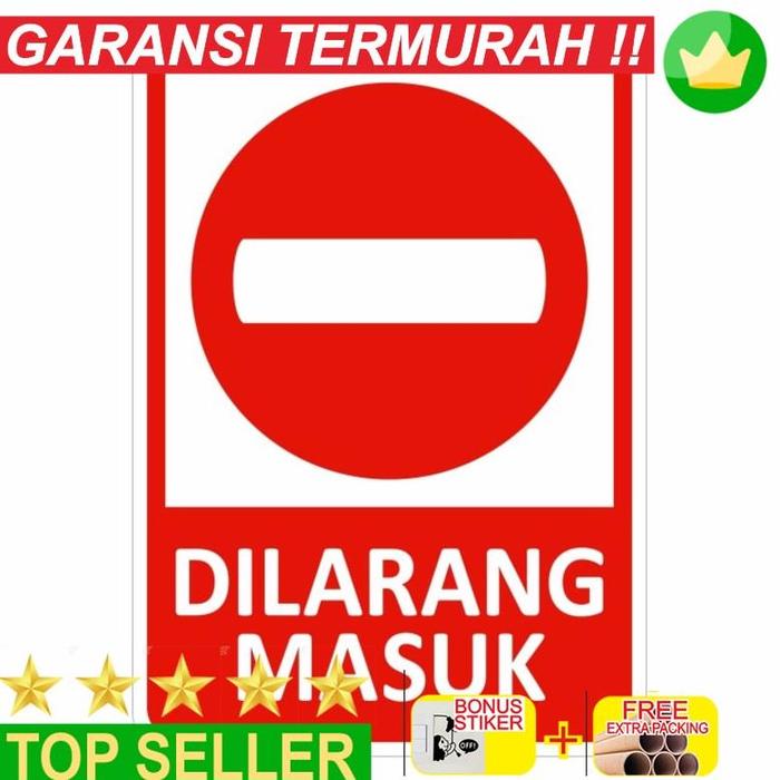 Jual Promo Rambu Dilarang Masuk 35cm x 50cm Verboden Plat Alumunium ...