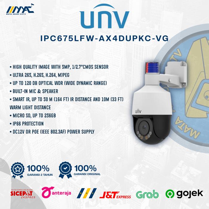 Promo IP PTZ CAM CCTV UNV UNIVIEW IPC675LFW-AX4DUPKC-VG Mini PTZ 4X ...