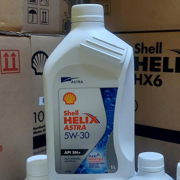 Jual shell helix astra sae 5w30 api sn/ cf full synthetic original ...