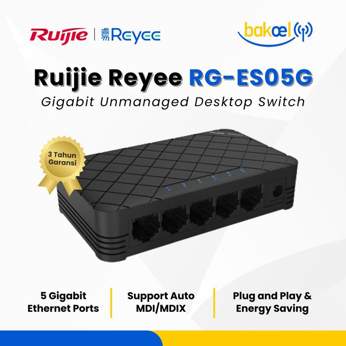 Jual Ruijie Reyee RG-ES05G | 5 Port Gigabit Unmanaged Desktop Switch ...