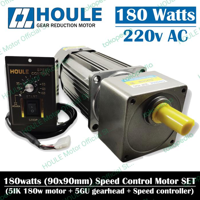 Promo HOULE Motor 180W 220v AC 5IK Variable Speed Control Gear Motor ...