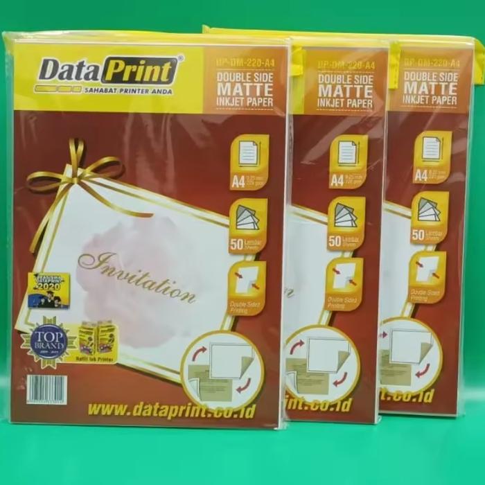 Jual PAPER DATA PRINT DOUBLE SIDE MATTE / KERTAS FOTO DOUBLE MATTE ...