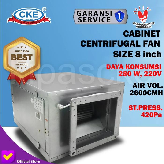 Jual CKE Cabinet Centrifugal Fan CBN-CF-SDZ-KTJ20-26-NO Kabinet 8" 2600 ...