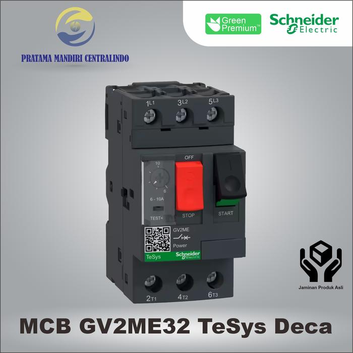 Jual GV2ME32 Motor Circuit Breaker 24-32A Thermal Magnectic GV2ME ...