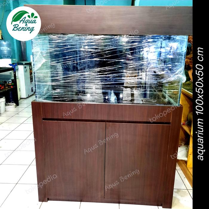 Jual Paket aquarium full set 100x50x50cm include cabinet & sumfilter ...