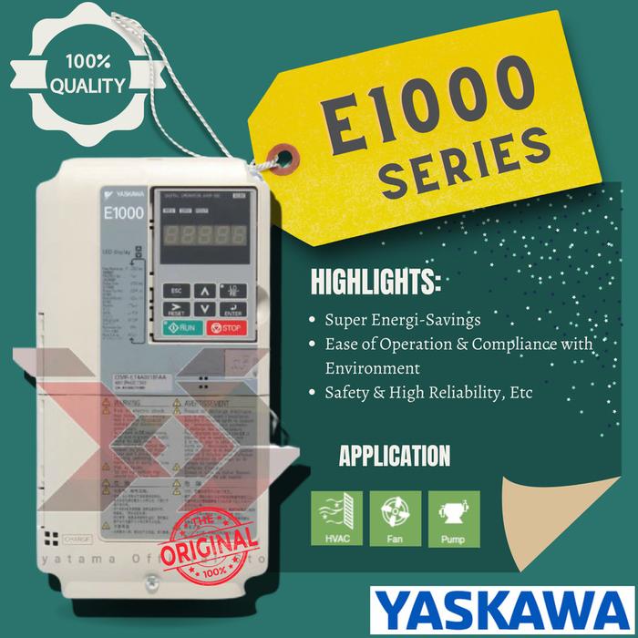 Jual AC INVERTER YASKAWA E1000 TYPE: CIMR-ET4A0103FAA; 55KW, 400V, 3PHASE - Kota Bekasi ...