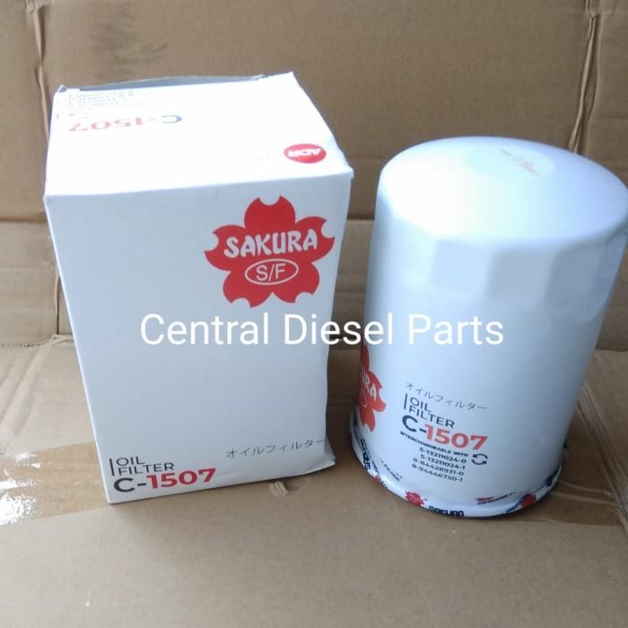 Jual Oil Filter Oli 4JB1 C240 TCM Forklift C-1507 C1507 Sakura ...