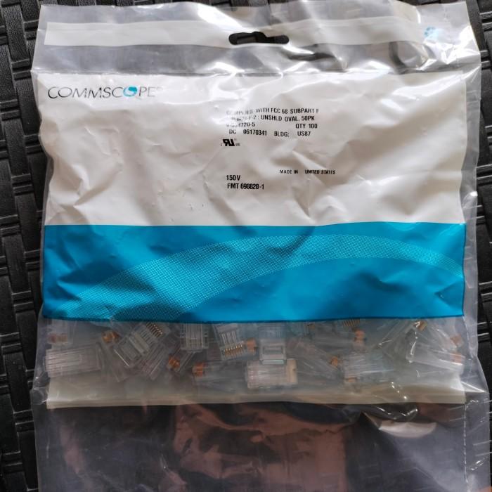 Jual Commscope ping Connector LAN RJ45 Cat6 Pack isi 250 pcs cat 6 ...